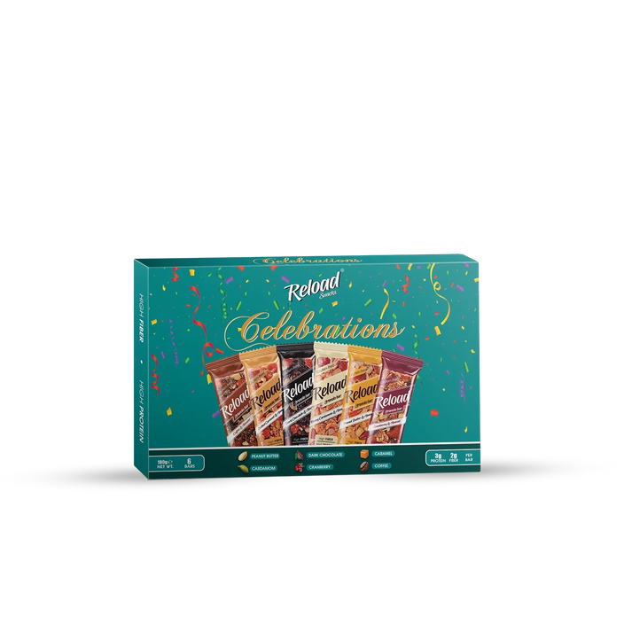 Celebrations 6-Bar Box – Best Granola Bars in Pakistan – RELOAD SNACKS